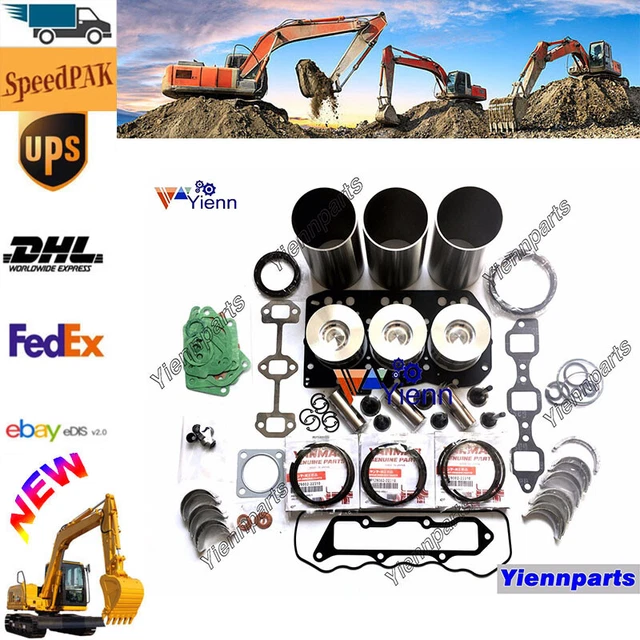 3D82AE-3 OVERHAUL REBUILD Kit For KOMATSU Engine PC28UU-2 PC25R PC27MR Excavator EUR 376,16 ...