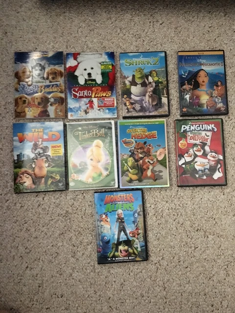 LOT OF 30 DVDs (Disney, Godzilla, Dreamworks, etc.), READ DESC. £29.50 ...