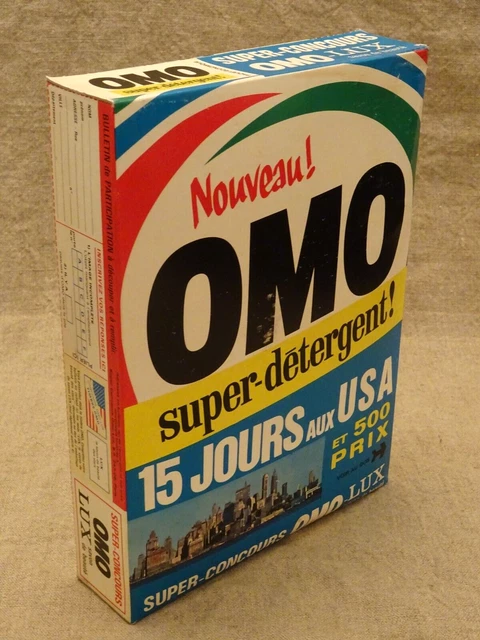 ANCIEN PAQUET LESSIVE OMO Super concours voyage épicerie ancienne ...