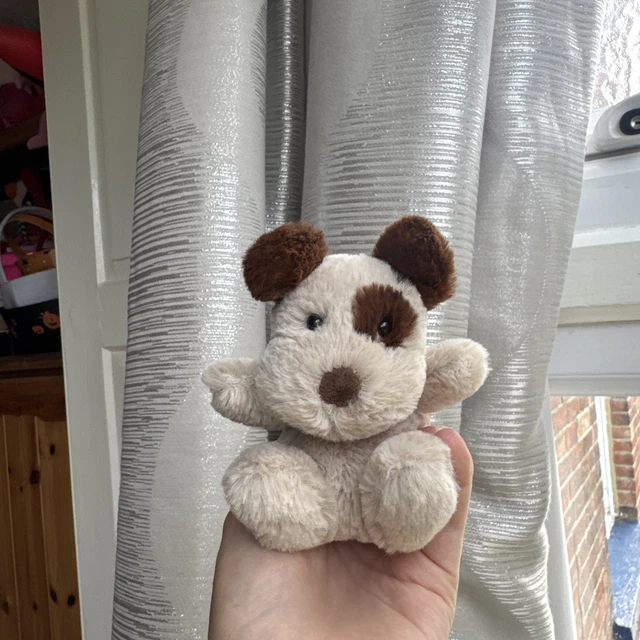 JELLYCAT BABY POPPET Dog Puppy Cream & Brown Retired NWOT £22.00 ...
