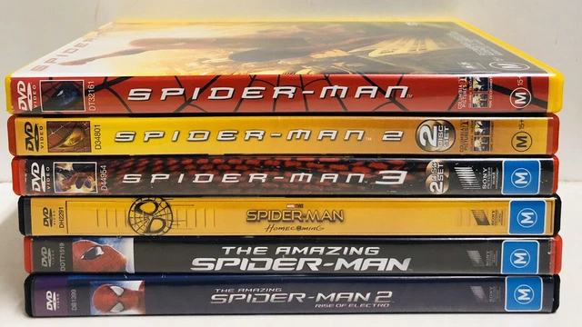 SPIDER MAN DVD Bulk Bundle Amazing Spider-Man 1-2, Original Trilogy ...