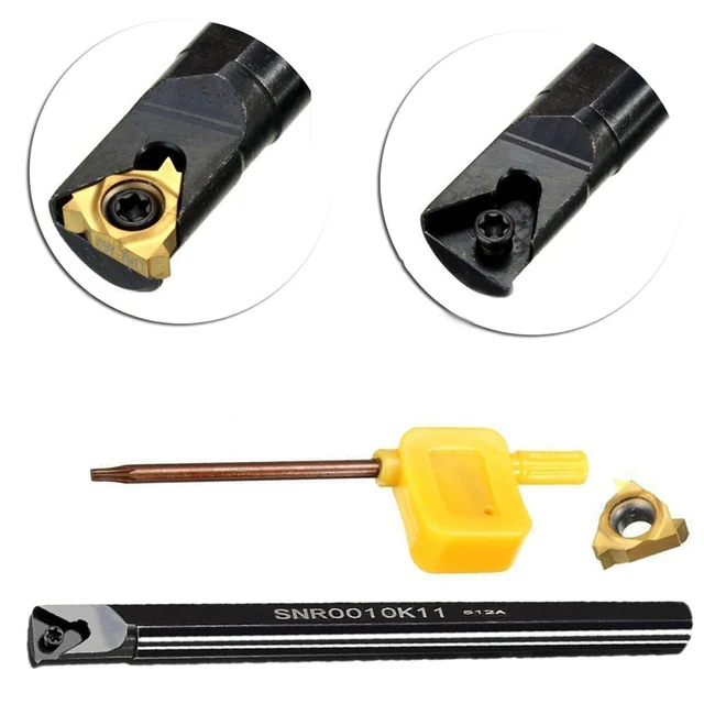 KIT D'OUTILS DE tournage de tour support d'alésage filetage interne T8 inserts EUR 13,97 ...