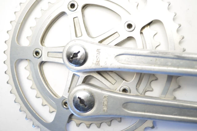 VINTAGE SAKAE SILSTAR Fluted Bicycle 170 Mm 52/40 Tooth Jis Crankset ...