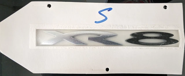 GENUINE FORD BA BF XR8 boot lid BADGE emblem - SILVER/BLACK - BA F42528 ...