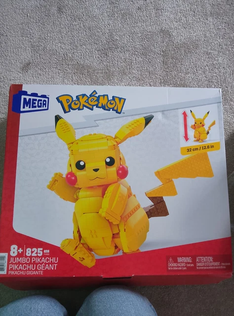 MEGA CONSTRUX POKEMON Jumbo Pikachu Posable Building Set 825 Pieces ...