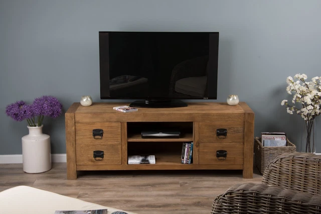 RECLAIMED ELM TV Unit / Cabinet / Stand £250.00 - PicClick UK