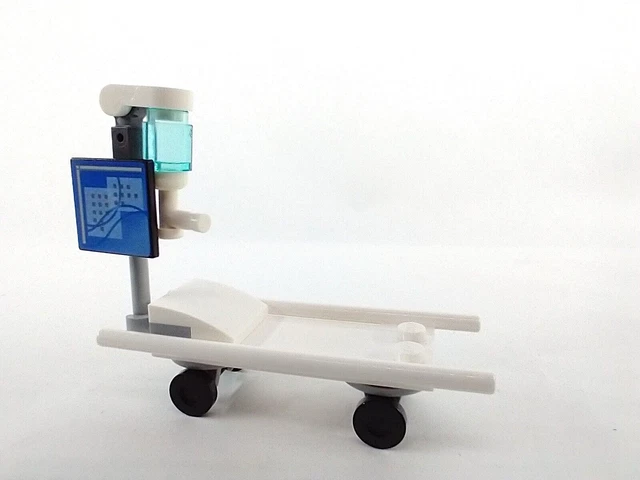 LEGO HOSPITAL BED - Doctor / Nurse Stretcher Bed - Includes Patient ...