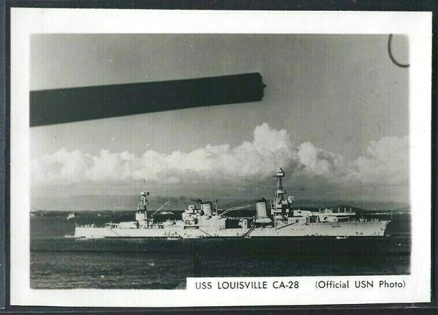NAVY USN OFFICIAL Real Photo Light Cruiser USS Louisville CA-28 WW II ...