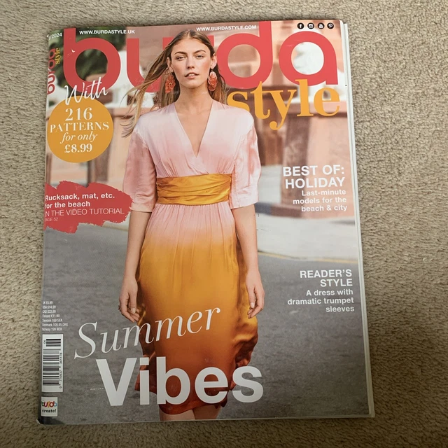 BURDA STYLE SEWING Pattern Magazine 6/2024 £5.00 - PicClick UK