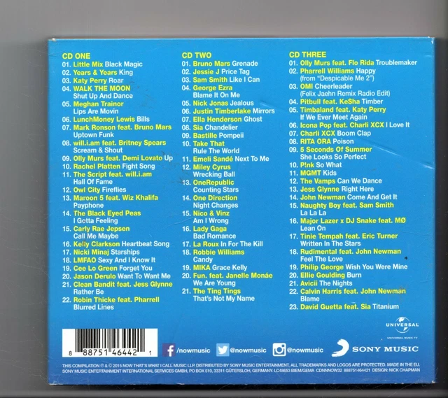 VARIOUS - NOW That's What I Call Pop CD (2015) Audio Quality Guaranteed ...