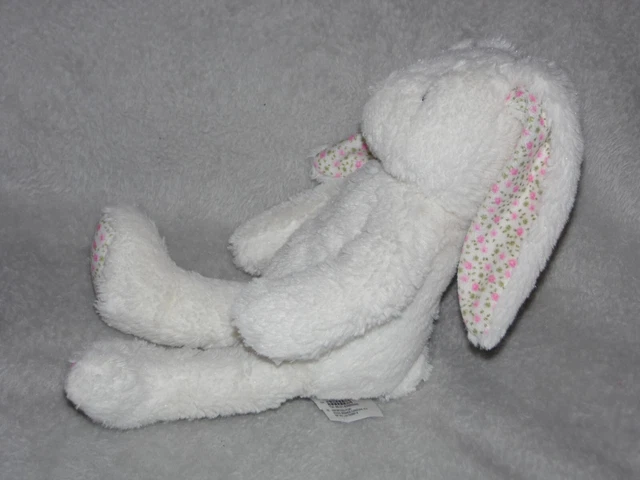 MOTHERCARE RABBIT SOFT toy white bunny floral £22.50 - PicClick UK