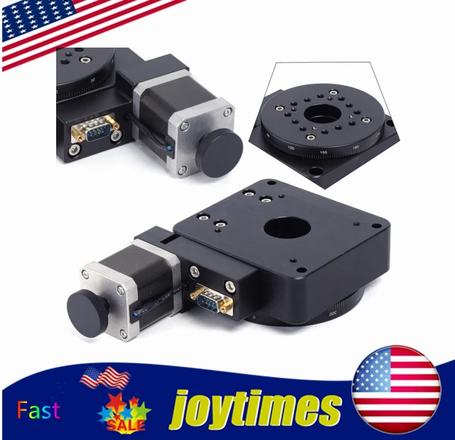360° MOTORIZED Rotary Stage Electric Rotating Plat Fitm Optical ...