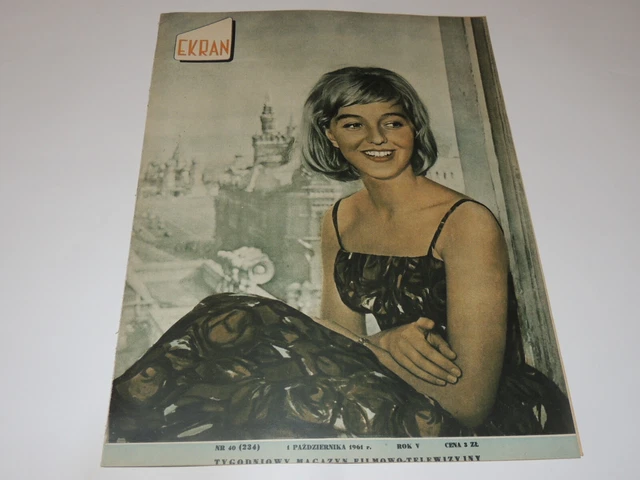 EKRAN 40/1961 POLISH magazine Elina Salo, Anna Karina, Giovanna Ralli B ...