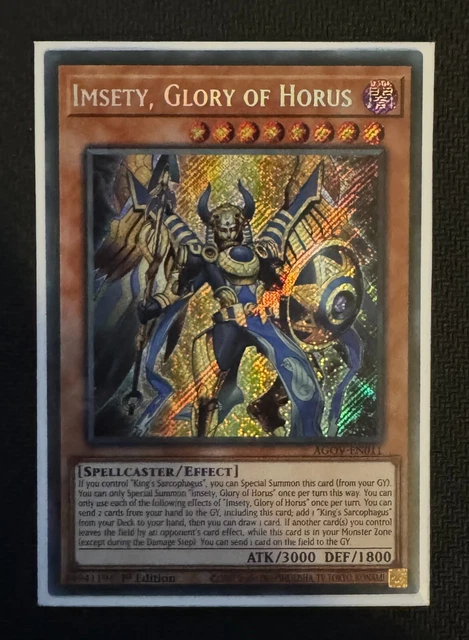 YU-GI-OH! IMSETY, GLORY of Horus, Secret Rare, AGOV-EN011, NM, 1st Edition EUR 64,38 - PicClick IT