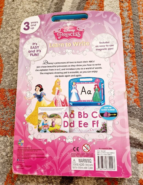 DISNEY PRINCESS LEARN to Write Picture Book £1.17 - PicClick UK
