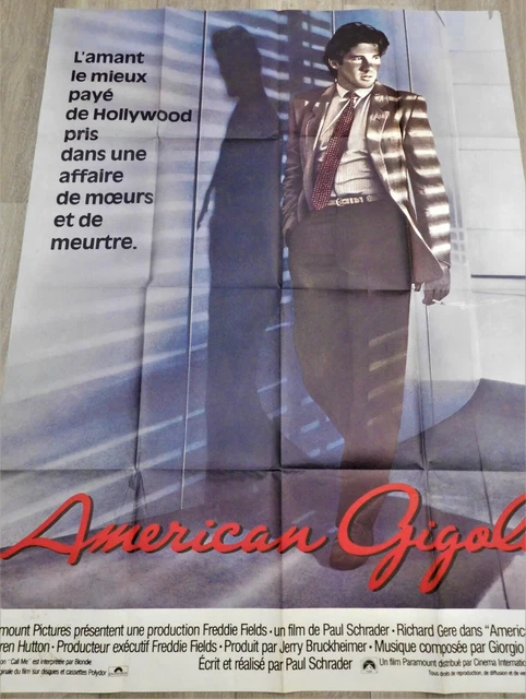 AMERICAN GIGOLO AFFICHE ORIGINALE Poster 120x160cm 47"63 1980 Richard ...