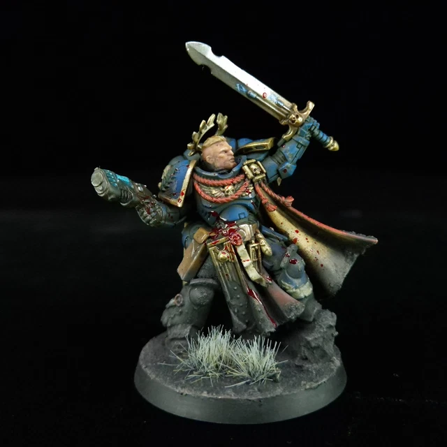 WARHAMMER 40K ULTRAMARINES Primaris Captain Imperium Painted Space ...