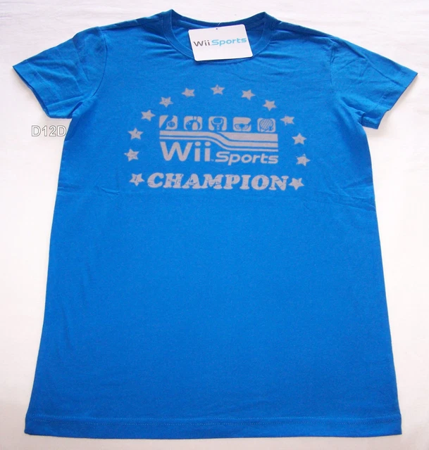 NINTENDO WII SPORTS Champion Mens Blue Printed T Shirt Size L New EUR ...