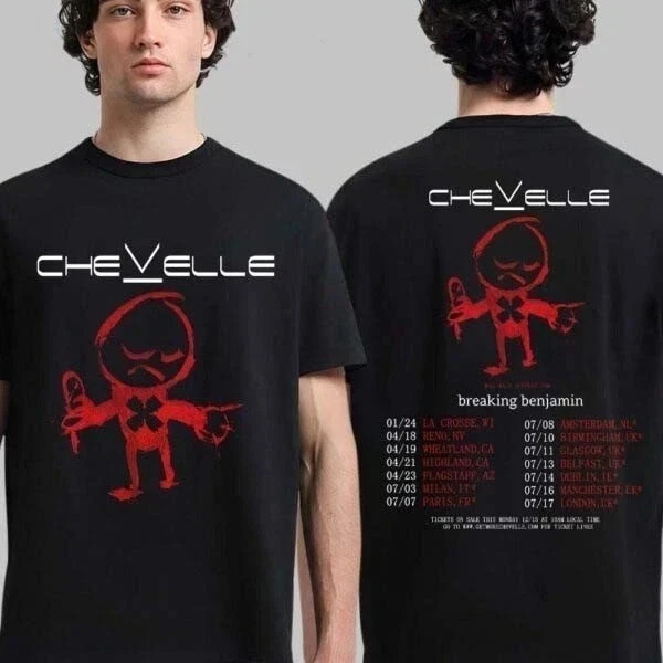 CHEVELLE WORLD TOUR 2026 Schedule Dates Two Sided T-Shirt FN1805 £26.62 ...