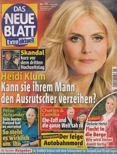DAS NEUE BLATT Heidi Klum, Marianne Rosenberg, Jutta Speidel,Cher,Tina ...