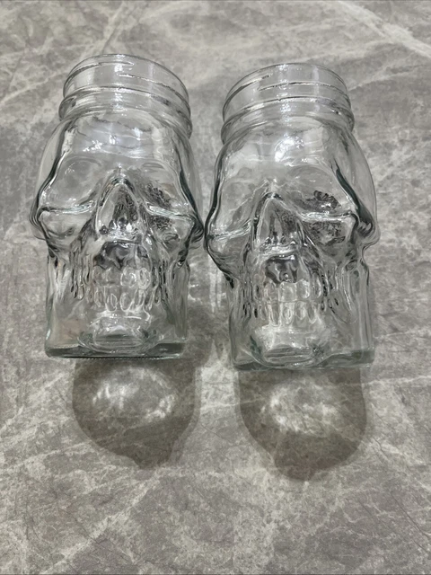 DEAD MANS FINGERS Spiced Rum Skull Glasses X2 £12.00 - PicClick UK