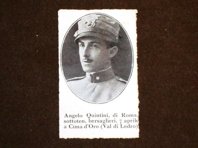 WW1 PRIMA GUERRA Mondiale 1914 - 1918 Caduto Bersagliere Angelo ...