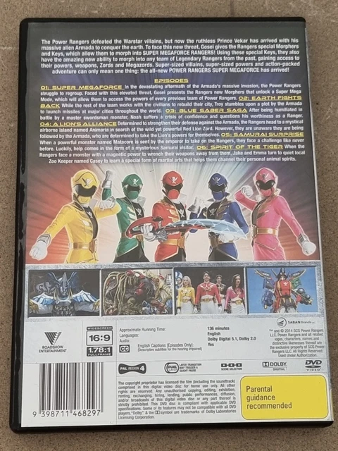 POWER RANGERS SUPER Megaforce Earth Fights Back DVD Region 4 PAL £11.36 ...