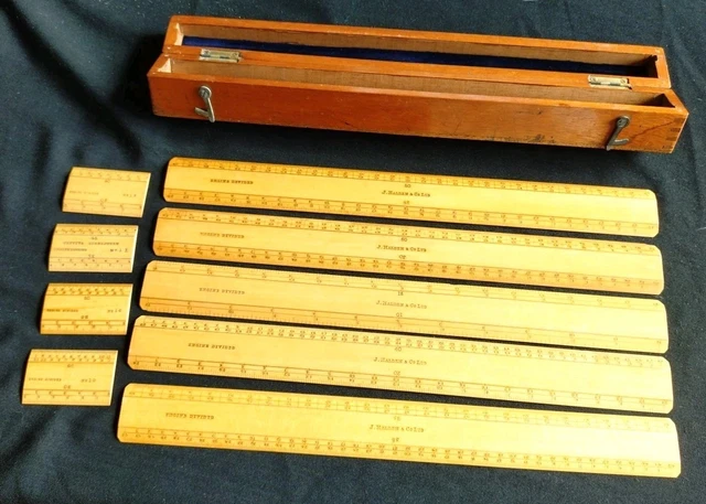 QUALITY VINTAGE BOXED Set Of Military Scale Rulers, J Halden 1915 Ww1 £ ...