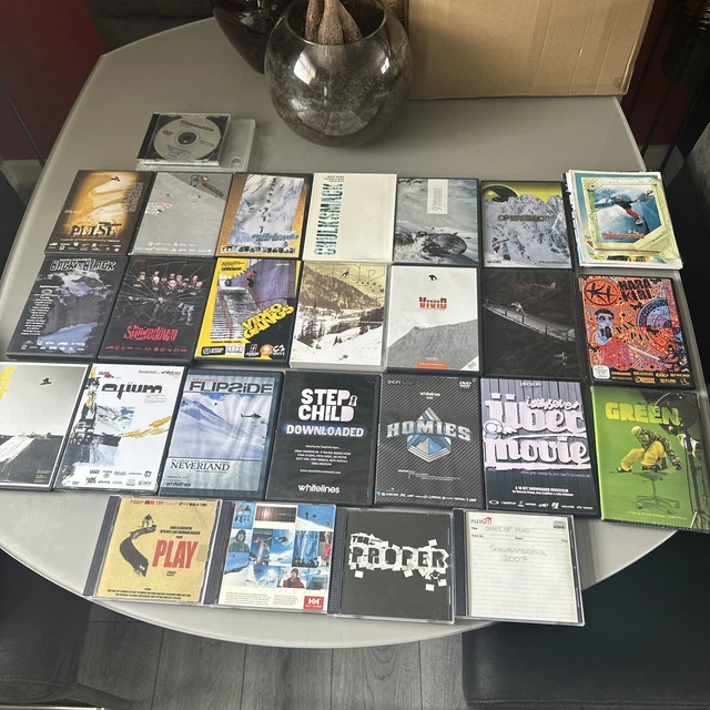 SNOWBOARDING DVD’S JOBLOT Videogangs Green Chulksmack Nine Lives Pulse ...