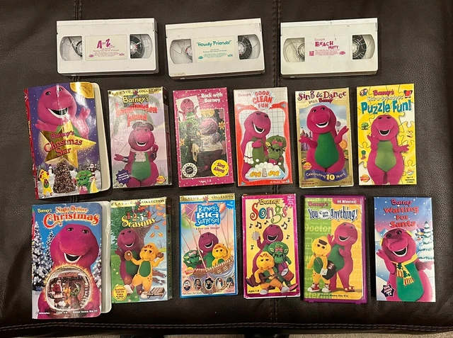 LOT OF 15-BARNEY -VHS Tapes- Barney Home Video Classic Collection $97. ...