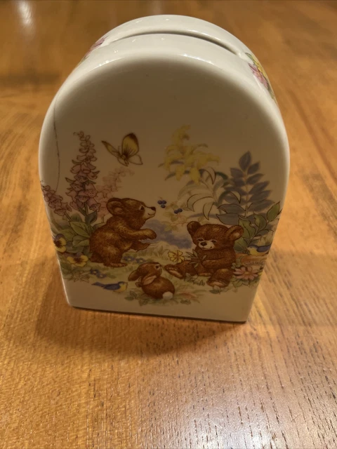 MILESTONE POTTERY MONEY box. Teddy Bears Themed. Vintage. £3.00 ...