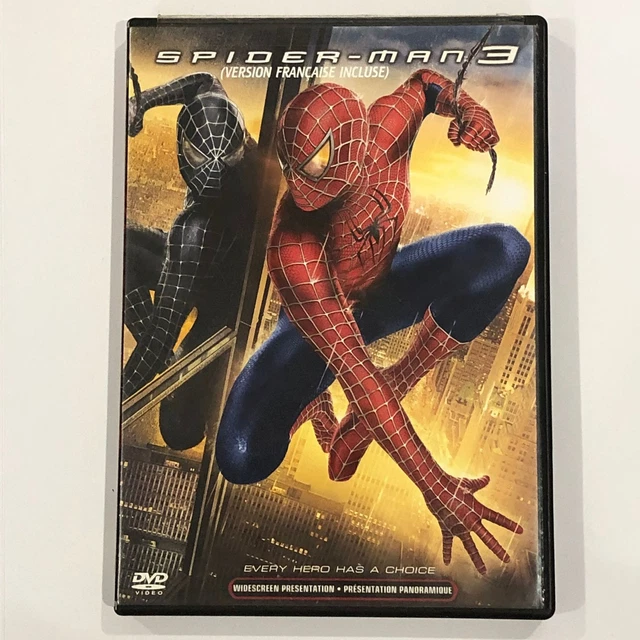 SPIDER-MAN 3 DVD Widescreen English French Marvel Columbia Action Movie ...
