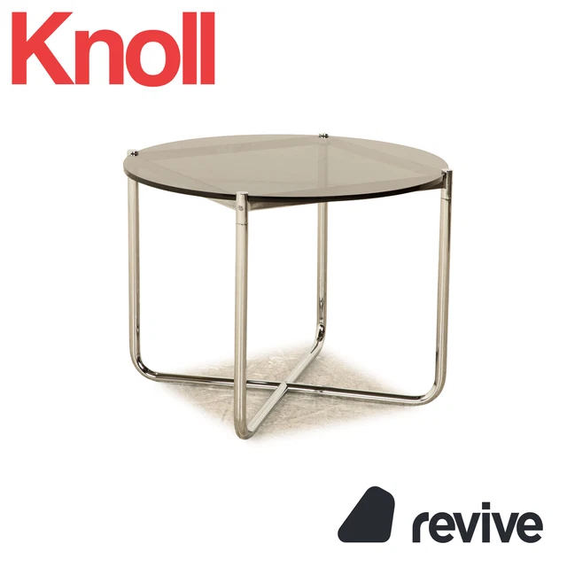 KNOLL MR TABLE Verre Table Basse Noir Par Mies Van Le Brut EUR 846,94 ...