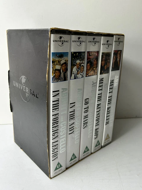 ABBOTT AND COSTELLO Box Set of 5 VHS Video Cassette Tapes £53.99 ...
