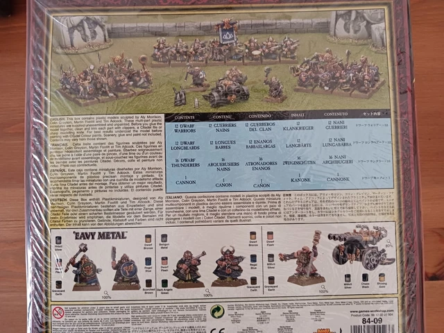 GAMES WORKSHOP WARHAMMER Dwarf Battalion Army Box Set (Sealed New) £50. ...