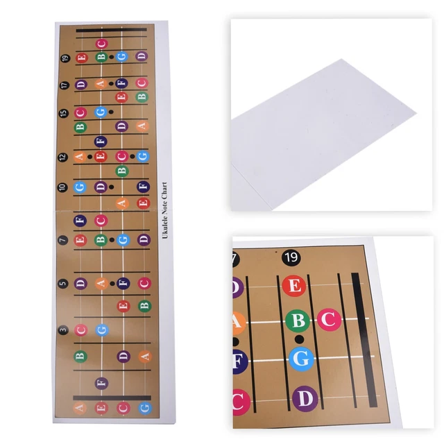 GUITAR FRETBOARD NOTE Diagram Fretboard Note Chart Color Coded New ...