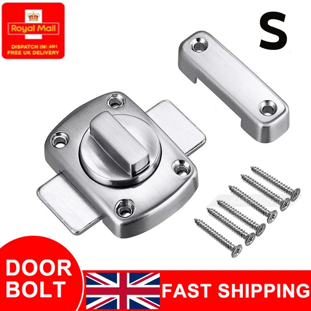 ROTATE BOLT LATCHES Bolts Latch Gate Safety Bathroom Toilet Door Window ...