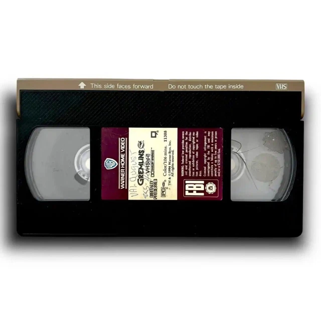 GREMLINS VHS (1985) Warner Home Video *Grey Tape Guard (Two-Tone Tape ...