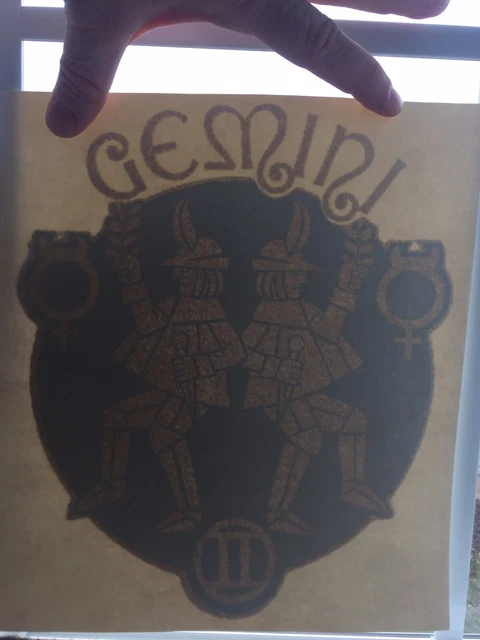 Vintage Gemini Astrology Sign Sparkly Iron On Transfer 14 00 Picclick