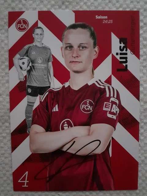 AUTOGRAMMKARTE LUISA GUTTENBERGER 1. FC Nürnberg Saison 2024/2025 Fussball Damen EUR 1,00 ...