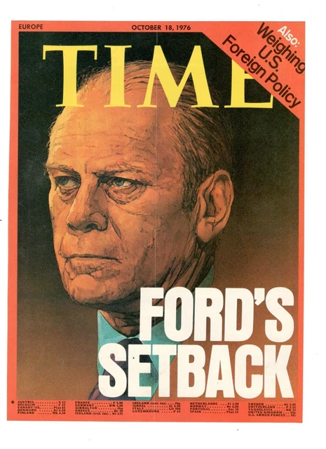 1976 TIME GERALD Ford Recul Et 'Solo Le Cover D'Origine De Encadrer EUR ...