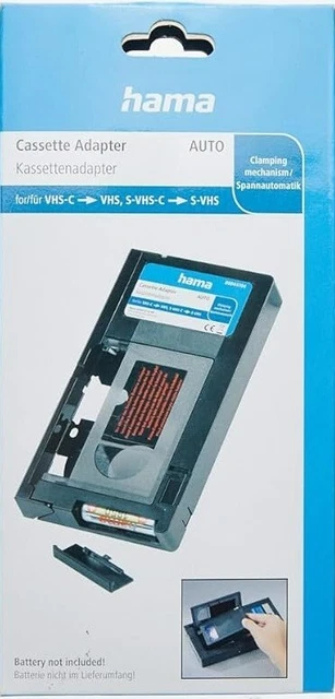 HAMA VHS-C S-VHS-C to VHS Cassette Adapter 6 mm, motorized auto player ...
