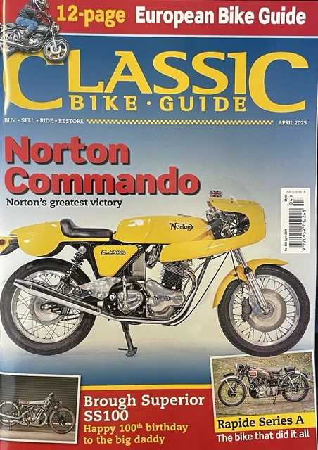 CLASSIC BIKE GUIDE Magazine Issue April 2025 £10.49 - PicClick UK