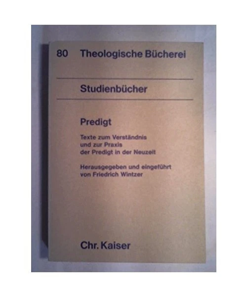 PREDIGT. TEXTE ZUM Verständnis und zur Praxis der Predigt in der ...