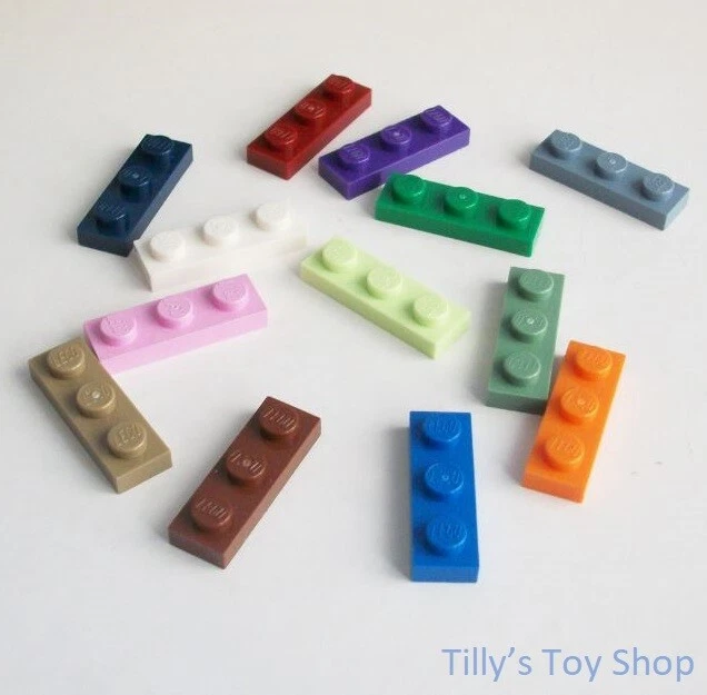 LEGO - FIFTEEN 1x3 Stud Thin Plate Bricks - ID 3623 - Pick a Colour ...