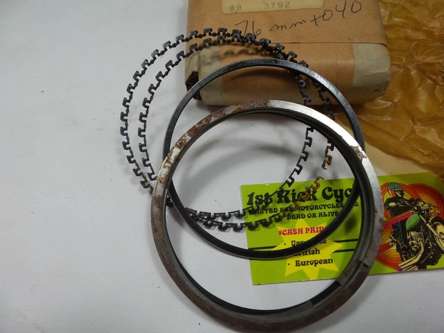 TRIUMPH TR7 TIGER 750 T140 Bonneville 0.040 Oversize Piston Rings Set ...