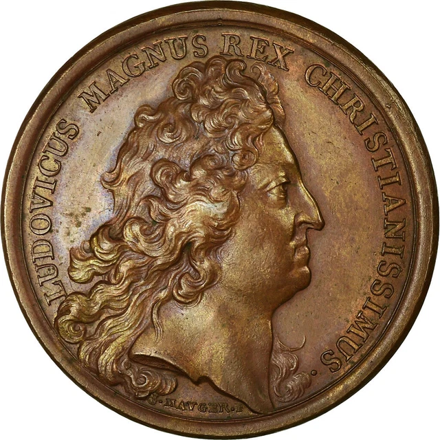 FRANCE, MÉDAILLE, LOUIS XIV, Les Conquêtes du Roi de 1643 à 1697, 1697 ...