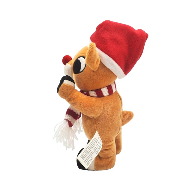 GEMMY RUDOLPH THE Red-Nosed Reindeer Sings Animated Plush Lights Up ...
