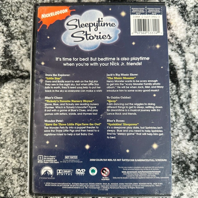 SLEEPYTIME STORIES - Dora the Explorer Blues Clues DVD 2008 Nick Jr ...