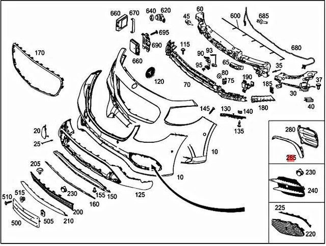 GENUINE MERCEDES S213 W213 E-CLASS W213 Side spoiler 2138859300 £98.09 ...